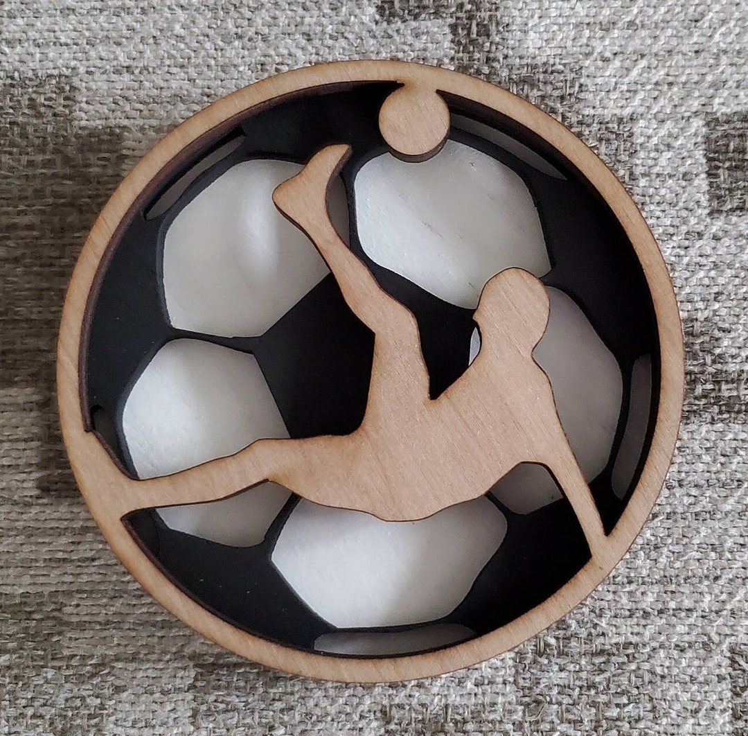 Layered Soccer Ball With Player Bicycle Kick ---digital File Only ...