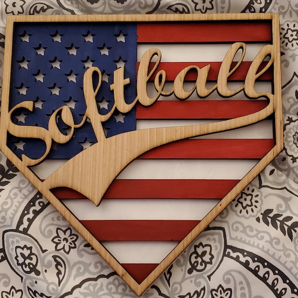 Softball Home Plate Design - Etsy