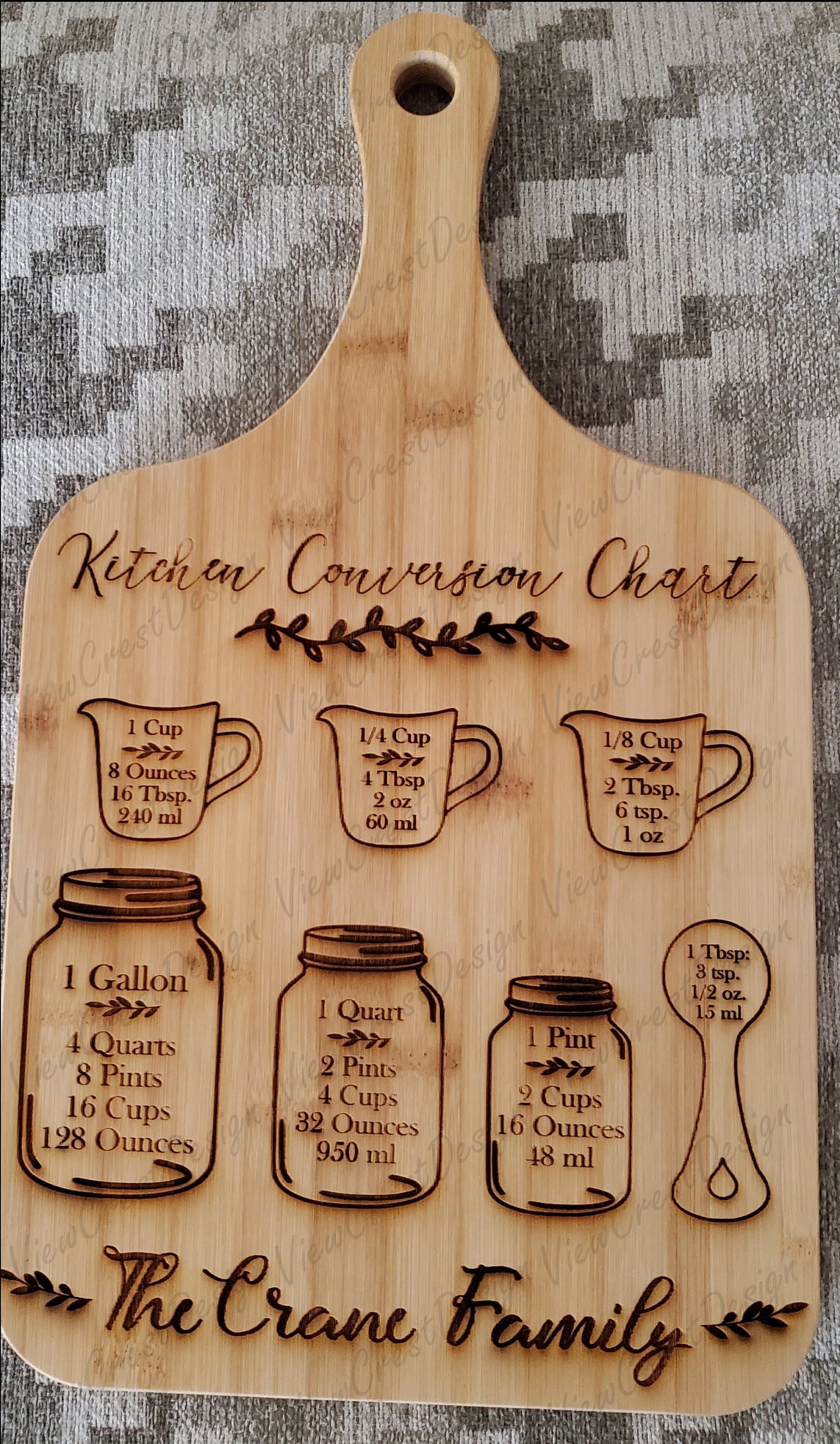 Baking Conversion Chart SVG PNG DXF Laser Engrave Digital - Etsy Canada