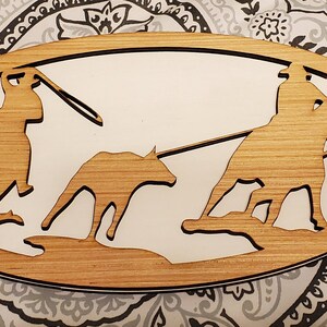 Layered Team Roper With American Flag ---digital File Only--- DXF, SVG ...