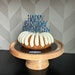 Happy Birthday Custom Personalized Cake Topper Blue Glitter Flake ...