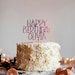 Happy Birthday Custom Personalized Cake Topper Pink Glitter Flake ...