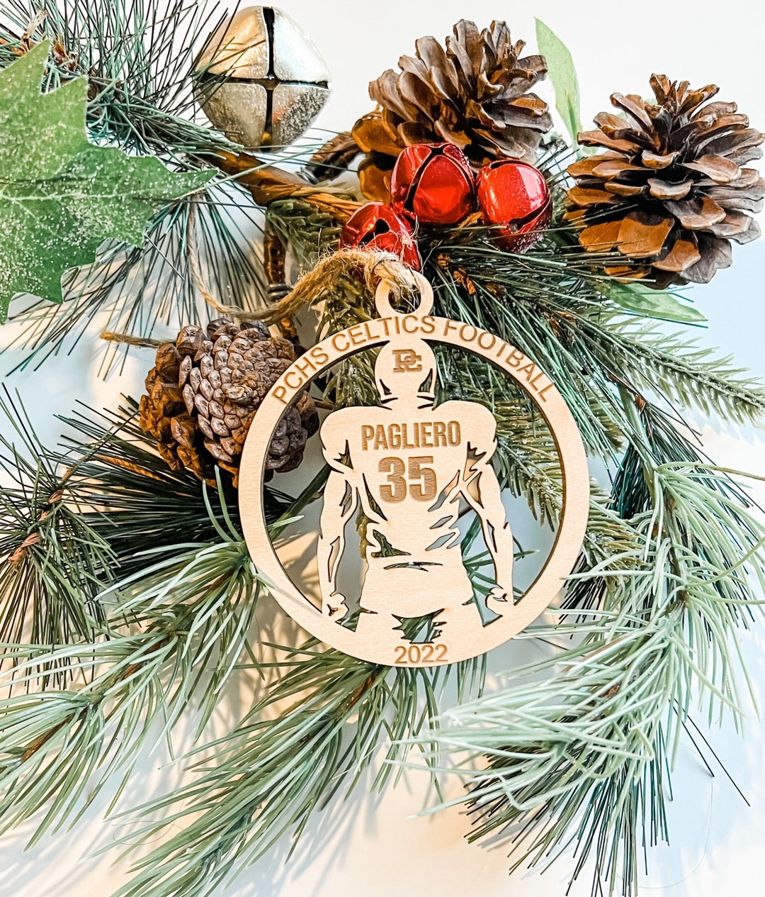 Custom Personalized Wood Football Team Logo Ornament - Etsy