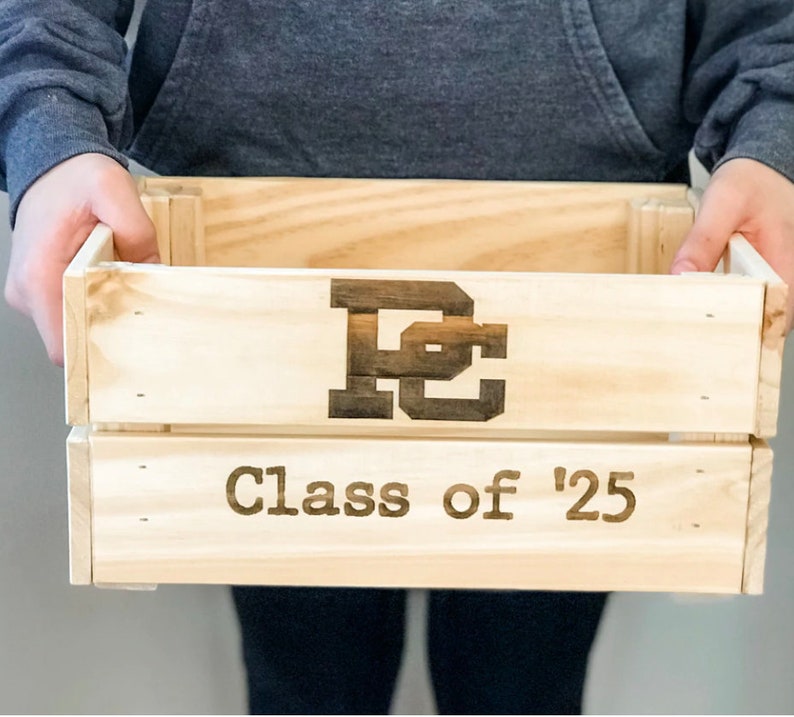 Custom Logo High School or College Graduation Crate Personalized ...