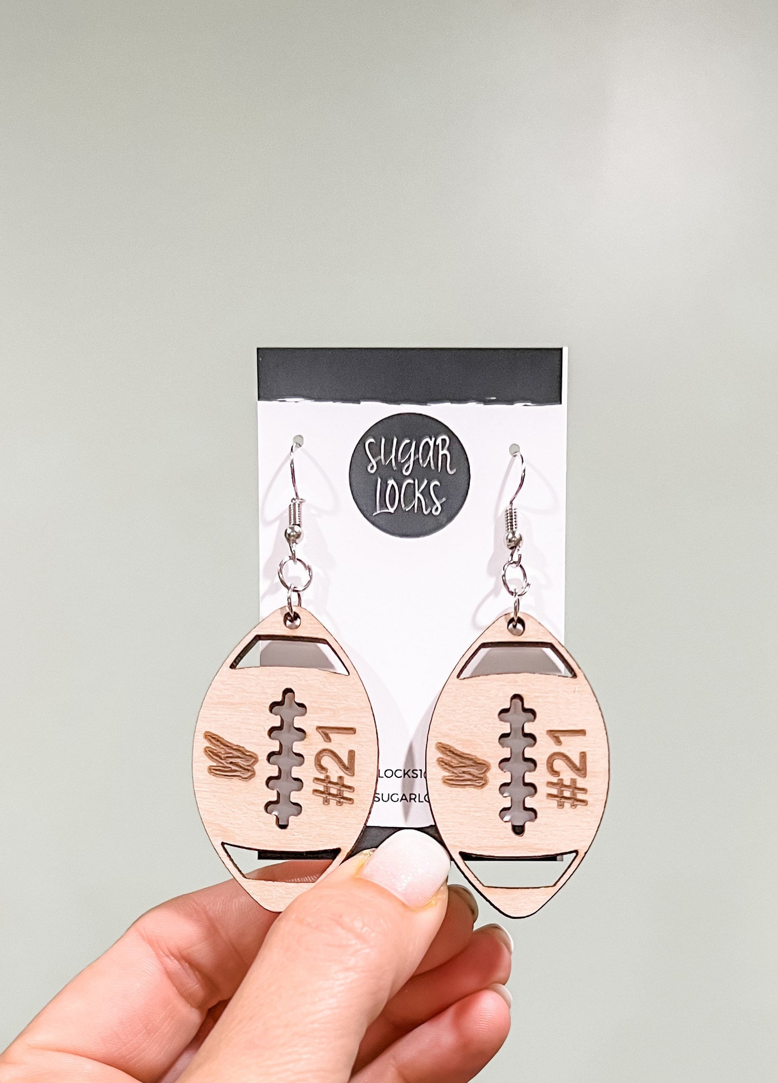 Custom Personalized Football Wood Earrings Fast Shipping - Etsy
