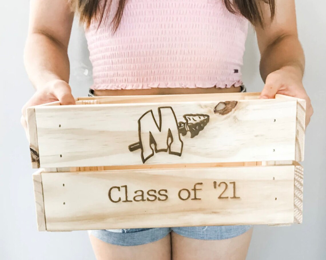 Custom Logo High School or College Graduation Crate - Etsy