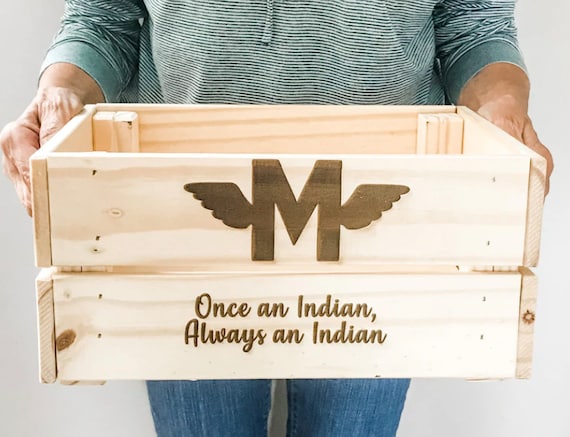 Personalized High School Graduation Logo Wood Crate Gift | Etsy