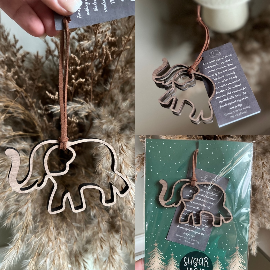 Elephant Friendship Sisterhood Ornament Keepsake Gift Wood Ornament - Etsy