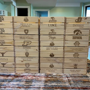 Custom Logo High School or College Graduation Crate Personalized ...