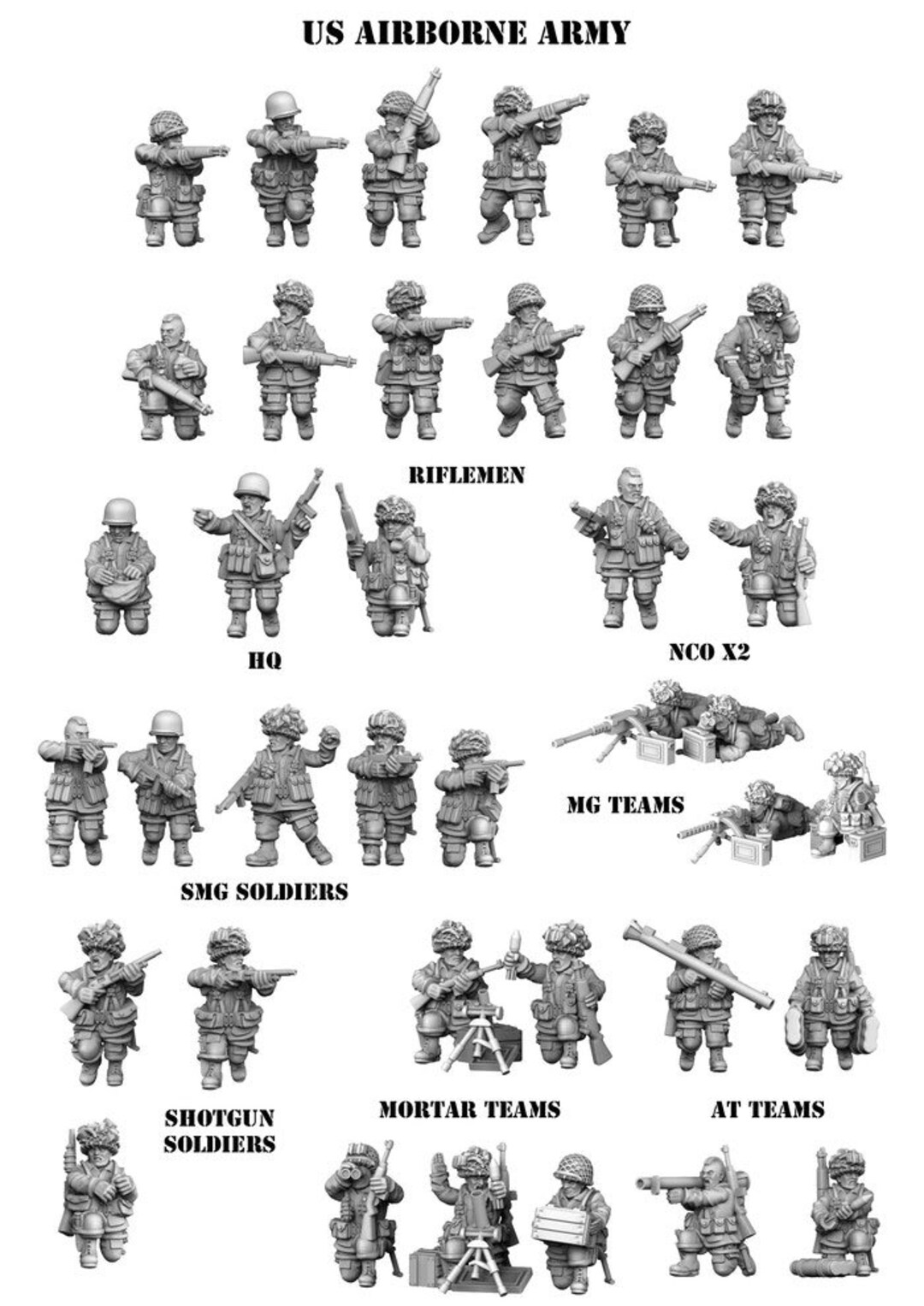 15mm Or 28mm Ww2 US Airborne Army Miniatures Unpainted Etsy 15mm Or 28mm Ww2 US Airborne Army Miniatures Unpainted Etsy