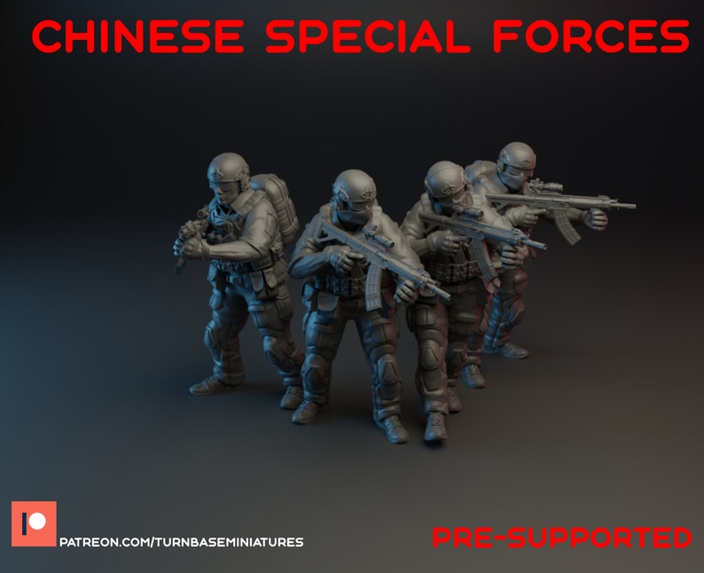28mm Ultra Modern Chinese Special Forces Miniatures Unpainted - Etsy ...