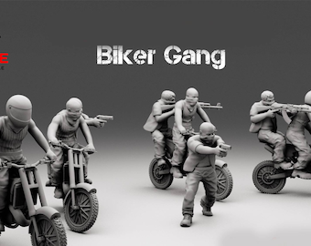Biker Gang Miniatures - Etsy