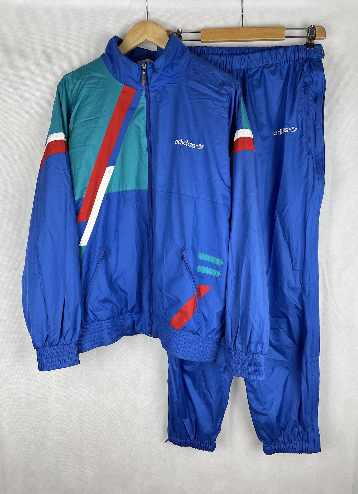 True Vintage Adidas Tracksuit L retro Trainingsanzug 80s 90s | Etsy