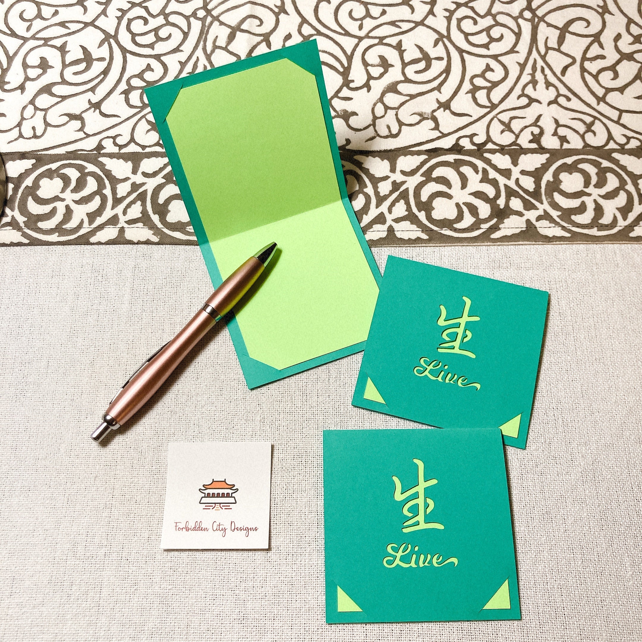 Chinese Mini Cards 6-pack 生 live - Etsy