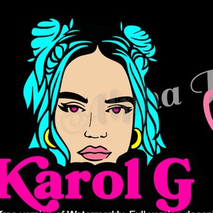 Karol G Pink Blue PNG Digital Download for Libby Cups or Tumbler Wraps ...