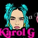Karol G Pink Blue PNG Digital Download for Libby Cups or Tumbler Wraps ...
