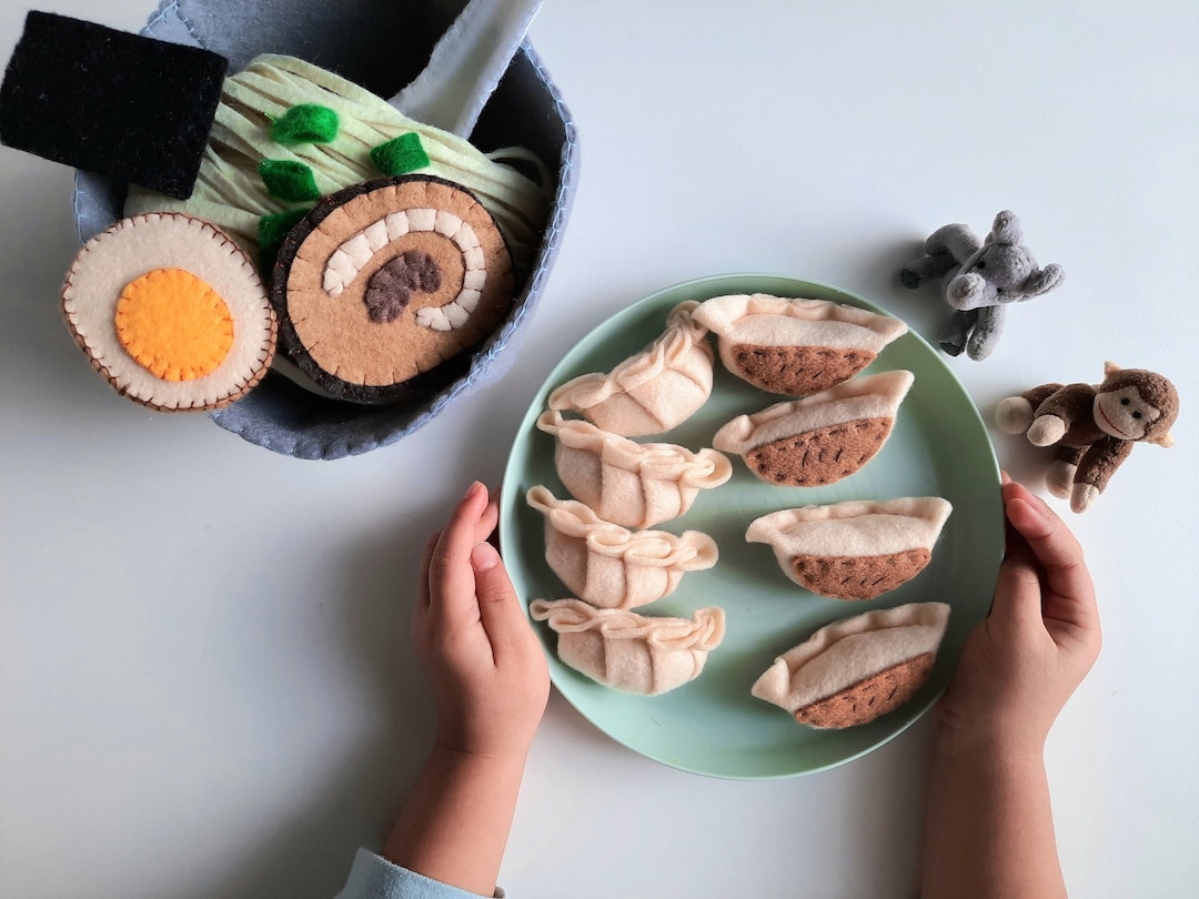 Crispy Gyoza Dumplings, Felt Dumplings , Felt Food, Pretend Play, Felt ...