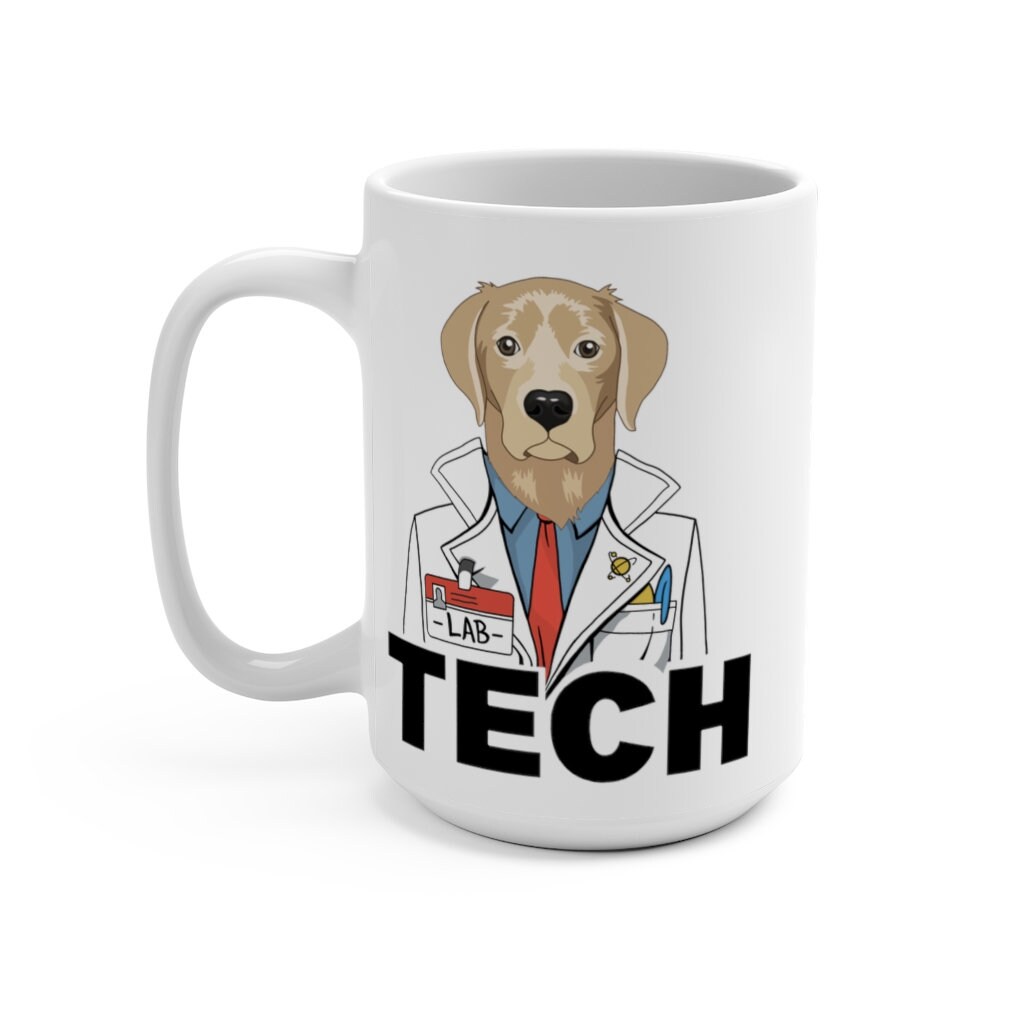 Lab Tech Mug 15oz, Coffee Mug, Tee Cup, Laboratory, Scientist, Medical ...