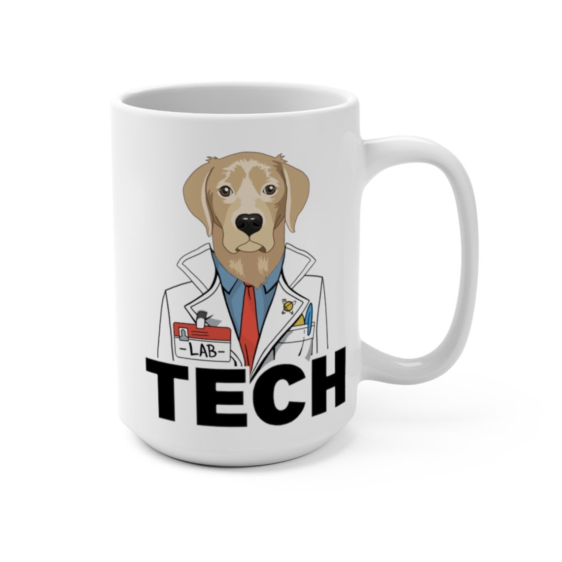 Lab Tech Mug 15oz, Coffee Mug, Tee Cup, Laboratory, Scientist, Medical ...
