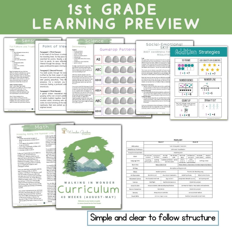 Nature-based First Grade Homeschool Curriculum: Secular, Whole-child ...