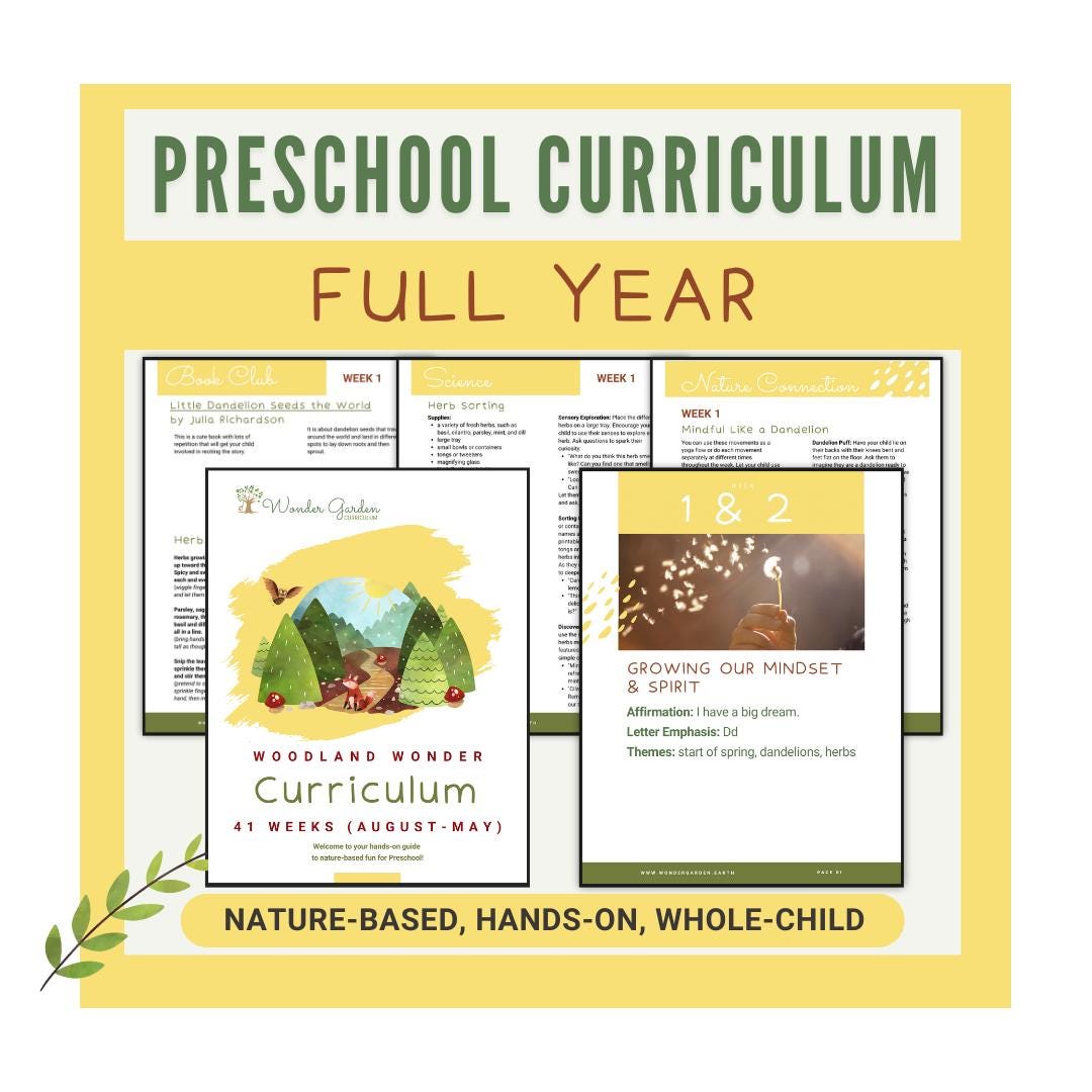 Preschool Homeschool Curriculum: Nature-based, Secular, Whole-child ...