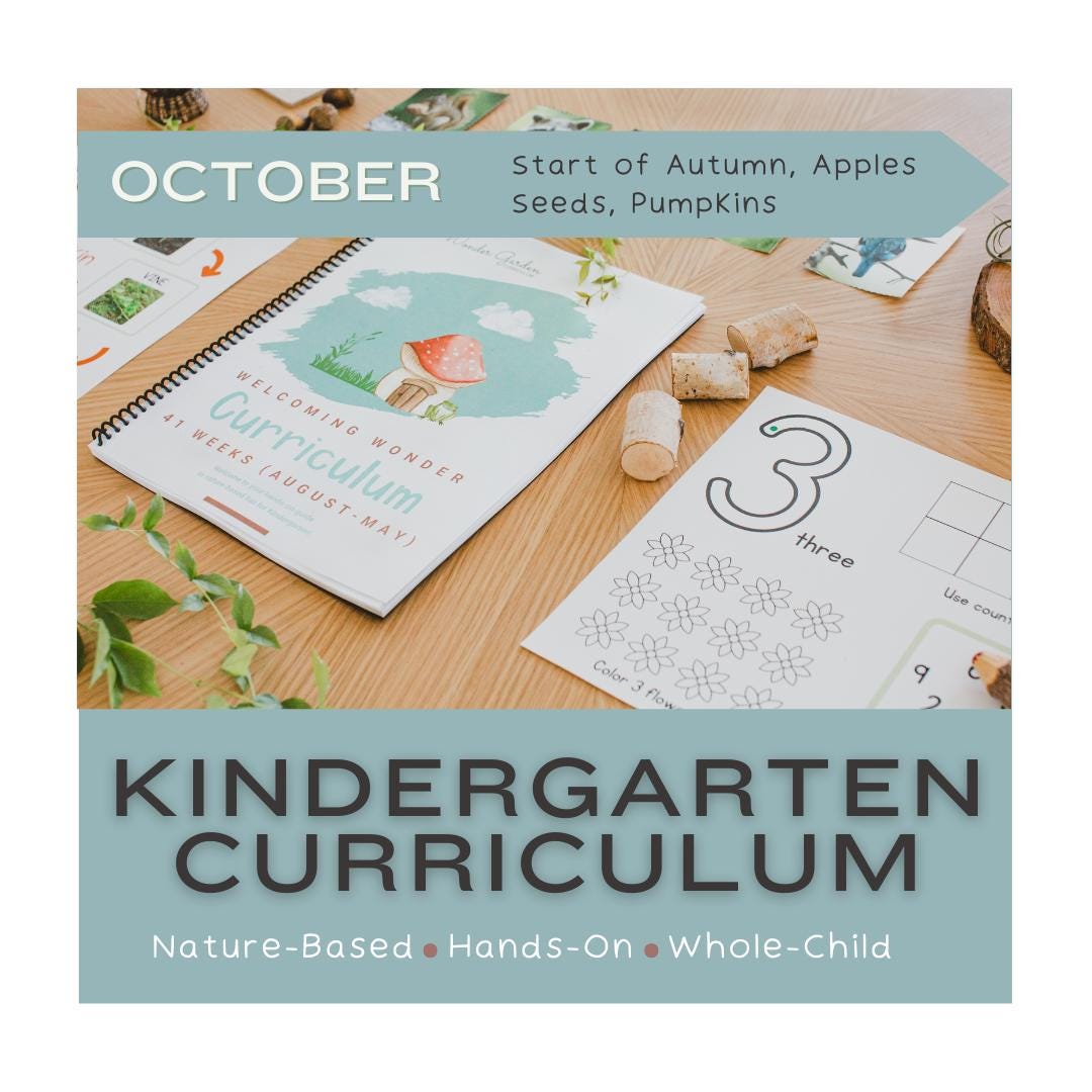 October Kindergarten Curriculum for Homeschoolers: Secular, Whole-child ...