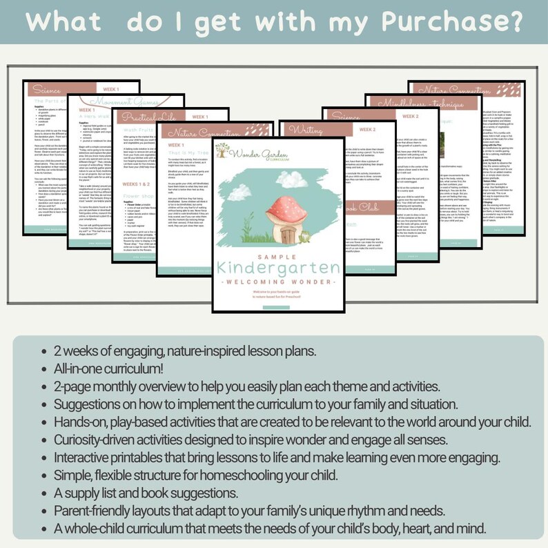 2-WEEK SAMPLE Kindergarten Homeschool Curriculum: Secular, Whole-child ...