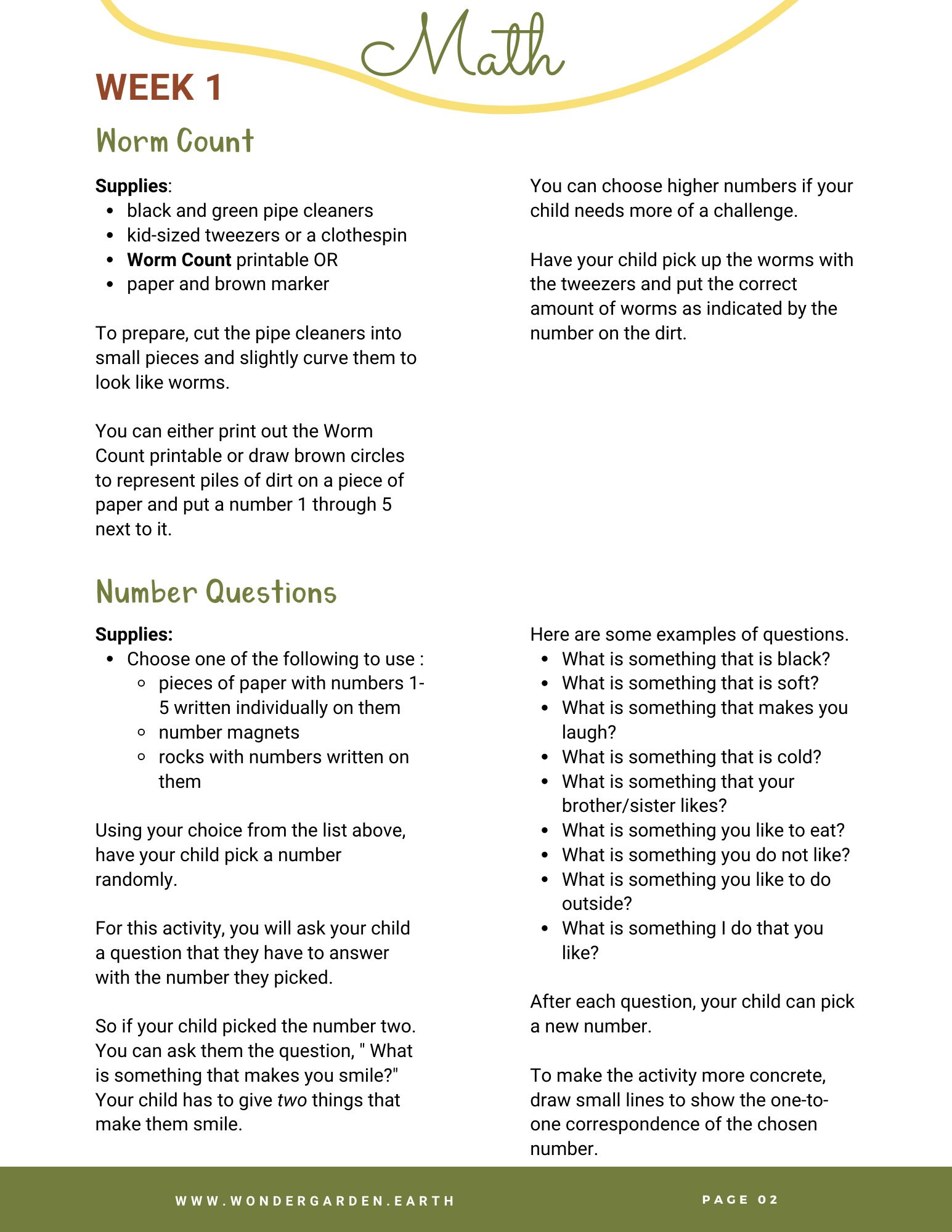 2-WEEK SAMPLE Preschool Homeschool Curriculum: Secular, Whole-child ...