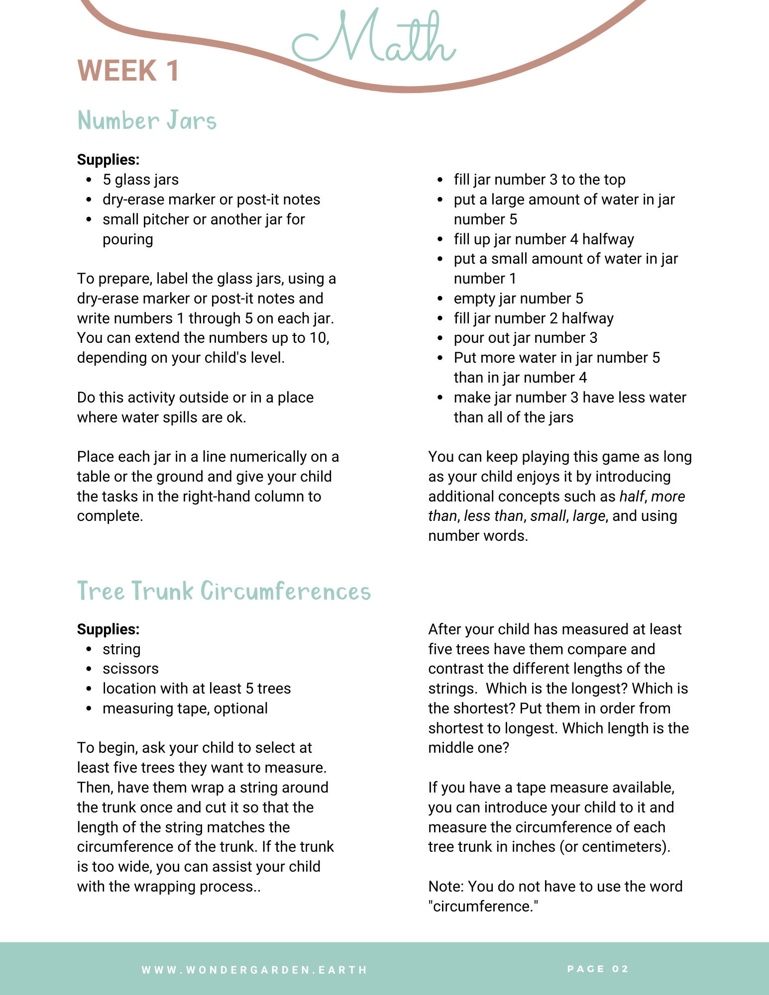 2-WEEK SAMPLE Kindergarten Curriculum for Homeschoolers: Secular, Whole ...