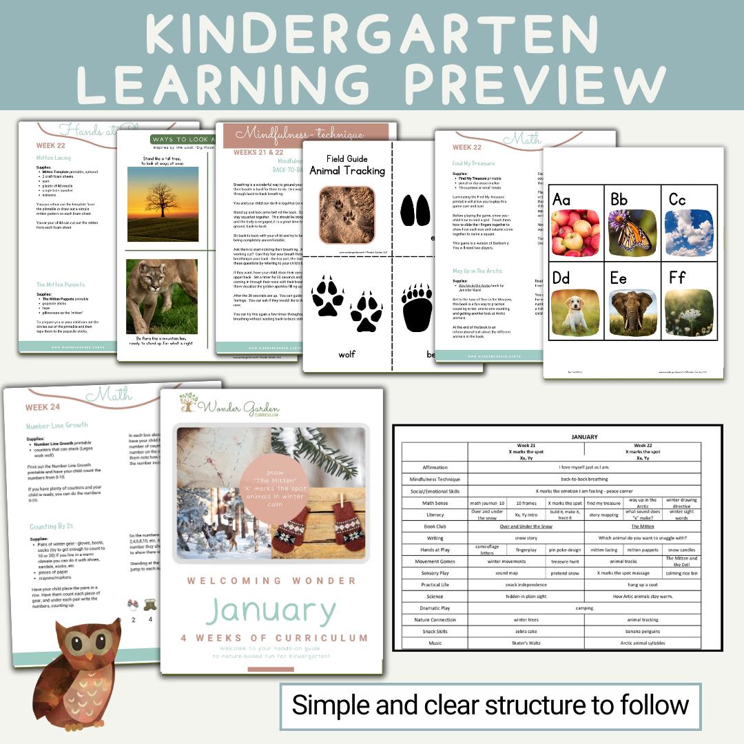 January Kindergarten Curriculum for Homeschoolers: Secular, Whole-child ...