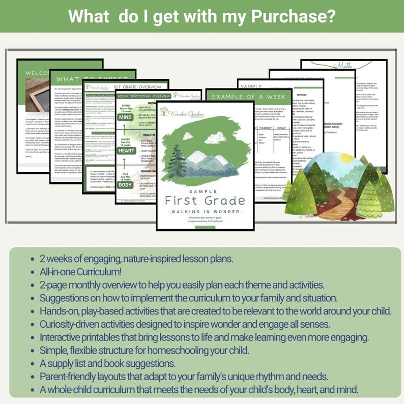 2-WEEK SAMPLE 1st Grade Homeschool Curriculum: Secular, Whole-child ...