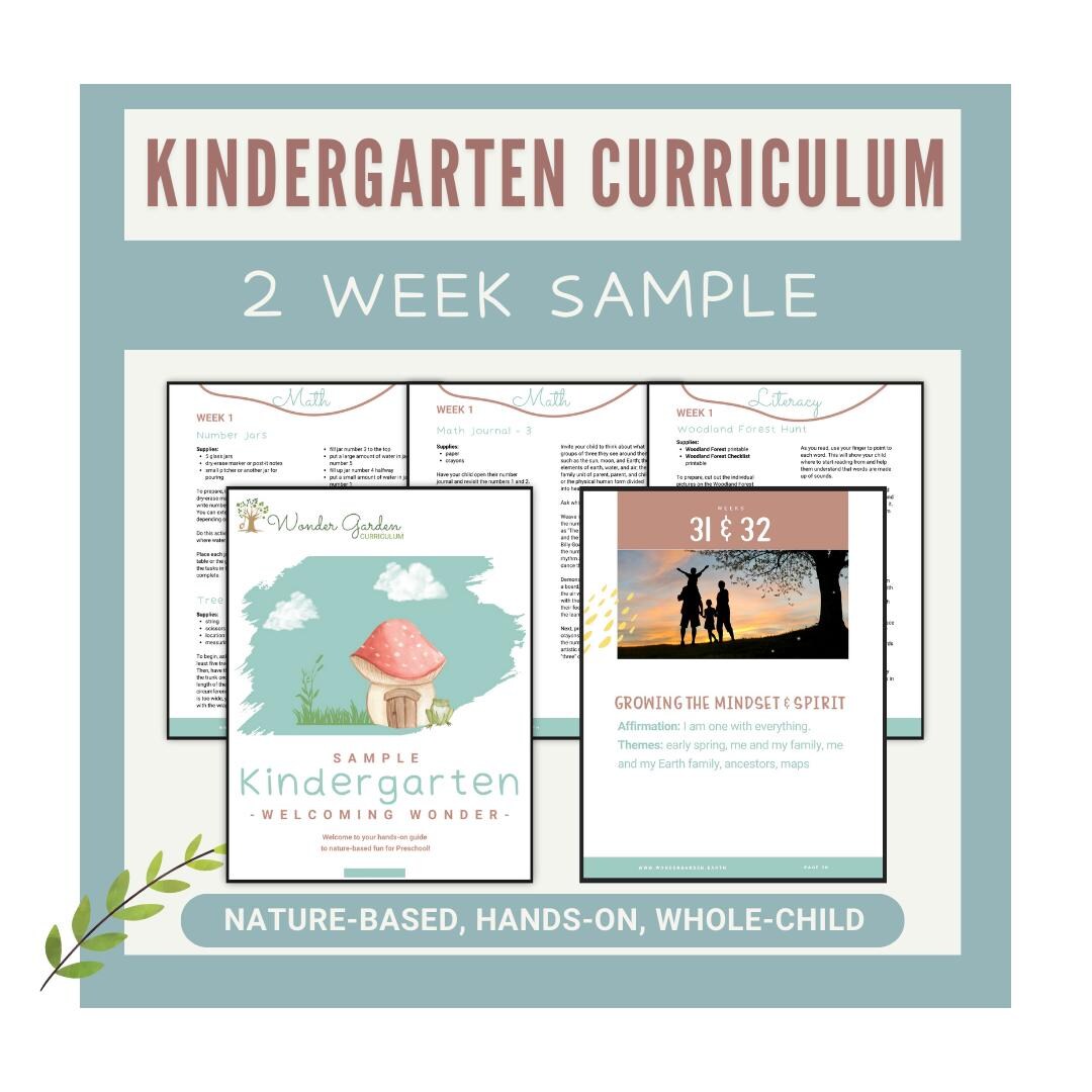 2-WEEK SAMPLE Kindergarten Homeschool Curriculum: Secular, Whole-child ...