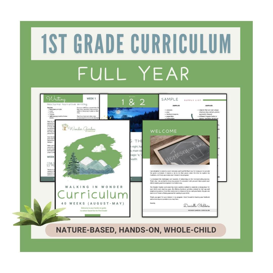 Nature-based First Grade Homeschool Curriculum: Secular, Whole-child ...