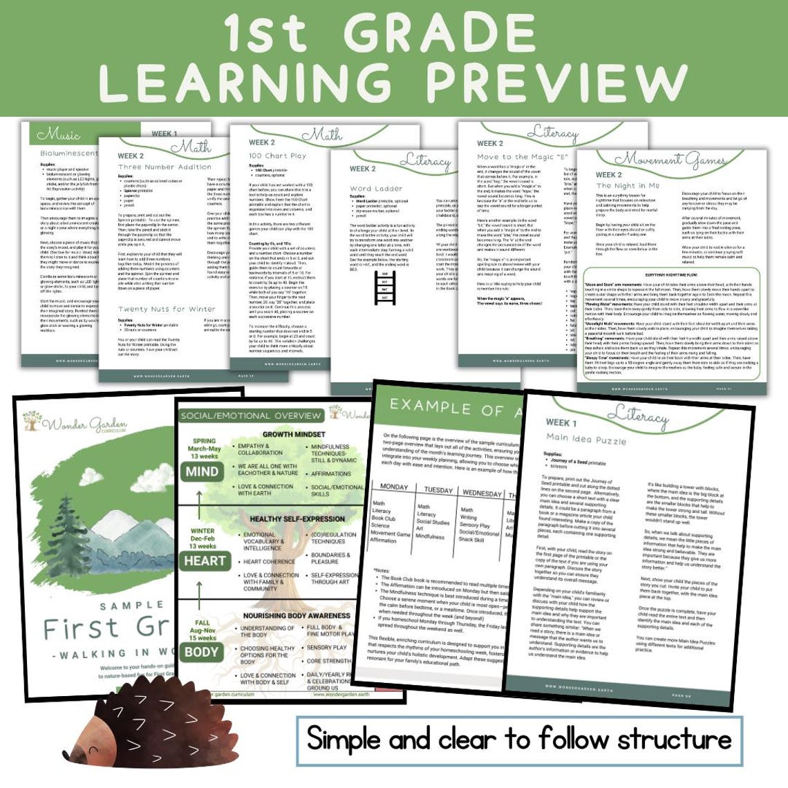 2-WEEK SAMPLE 1st Grade Homeschool Curriculum: Secular, Whole-child ...