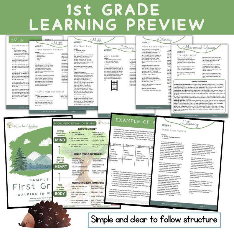 2-WEEK SAMPLE 1st Grade Homeschool Curriculum: Secular, Whole-child ...