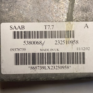 Saab 9 3 OG Electronic Unit Engine Control Module -TRIONIC 5169990 - Etsy