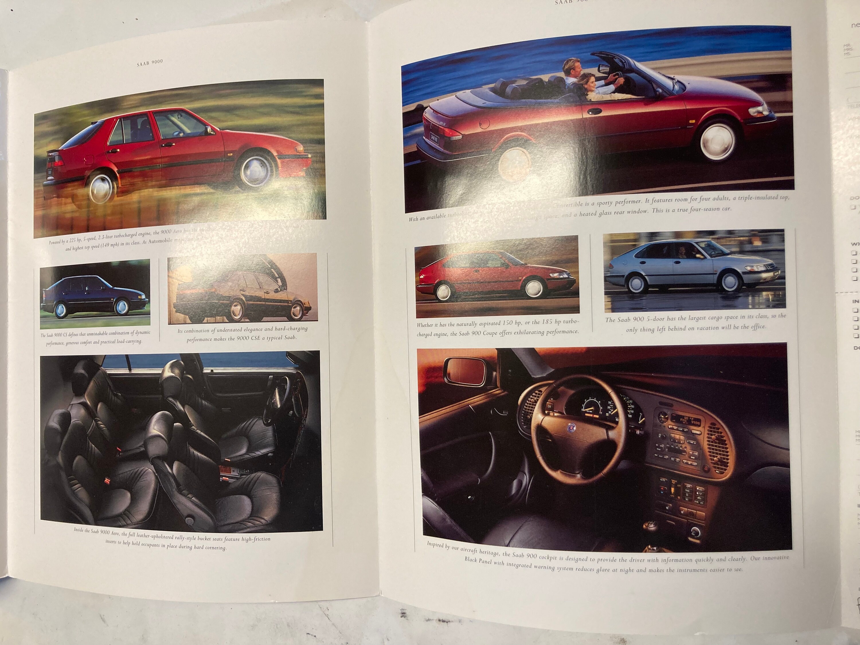 Saab 900 9000 Brochure - Etsy