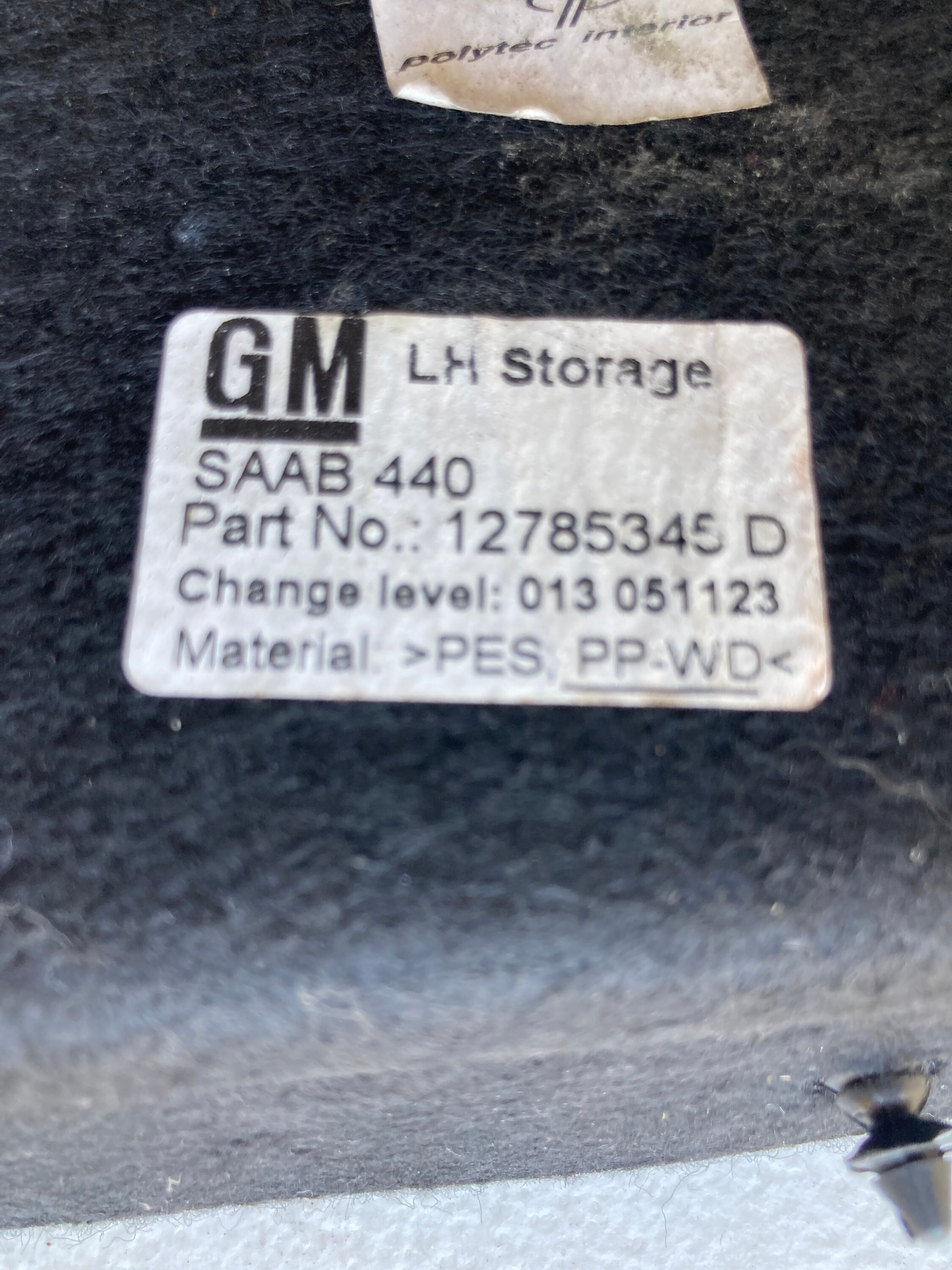 Saab Trunk Storage Panel Trim Left Side 12785345 - Etsy