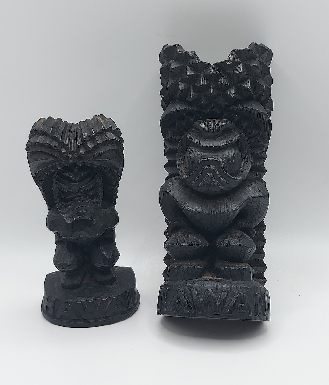 Pair of Vintage 1974 A Hip Original Tiki God Hawaii Polynesian Statue ...