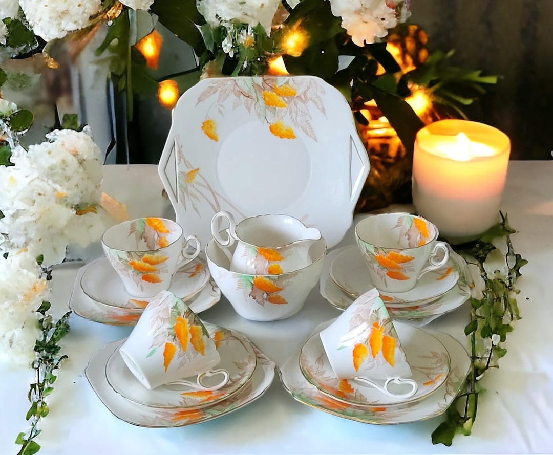 Shelley 4 Place Setting Tea Set Cambridge WISTERIA Pattern 0151 Art ...
