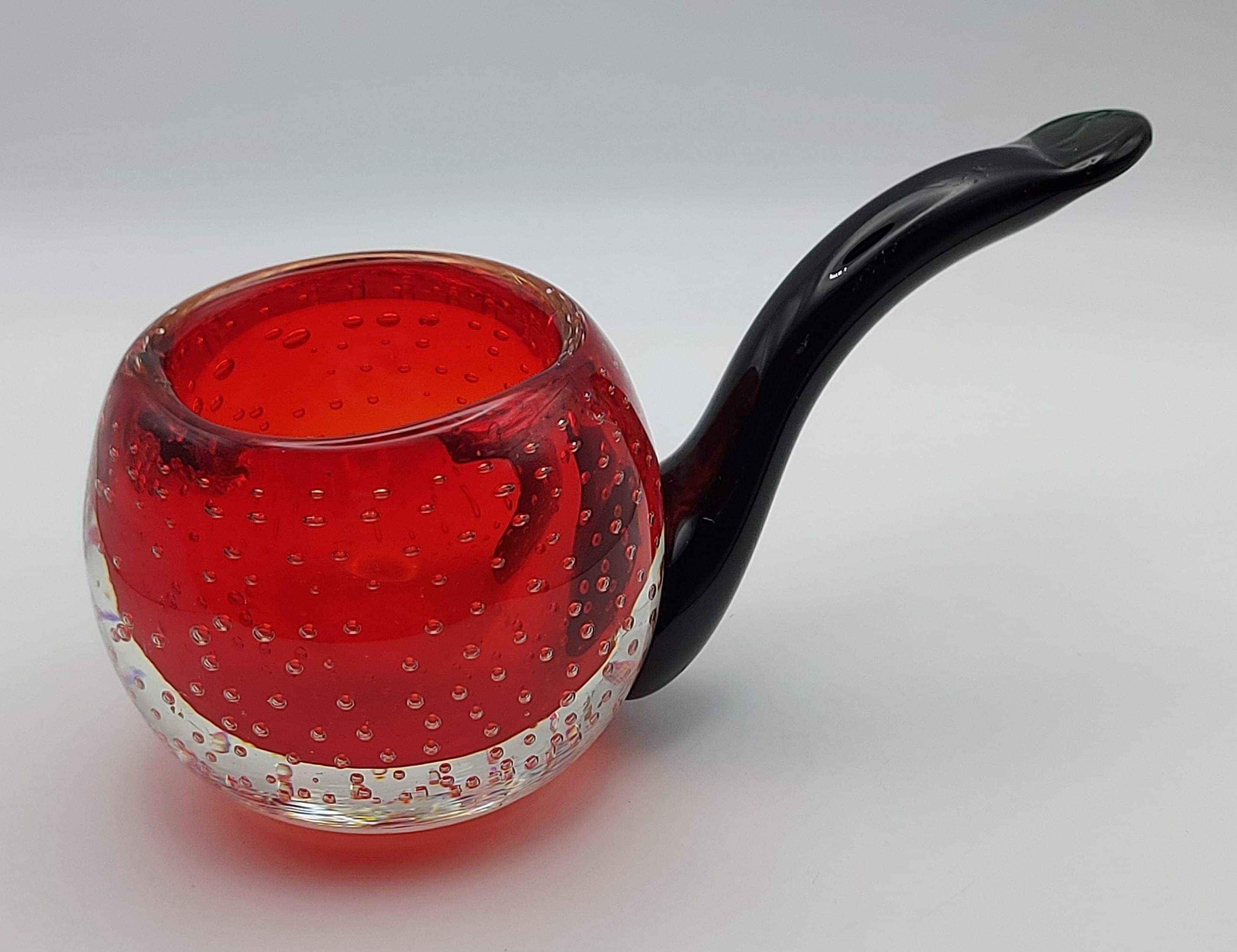 Vintage Murano Controlled Bubble Glass Pipe Ashtray Italian - Etsy
