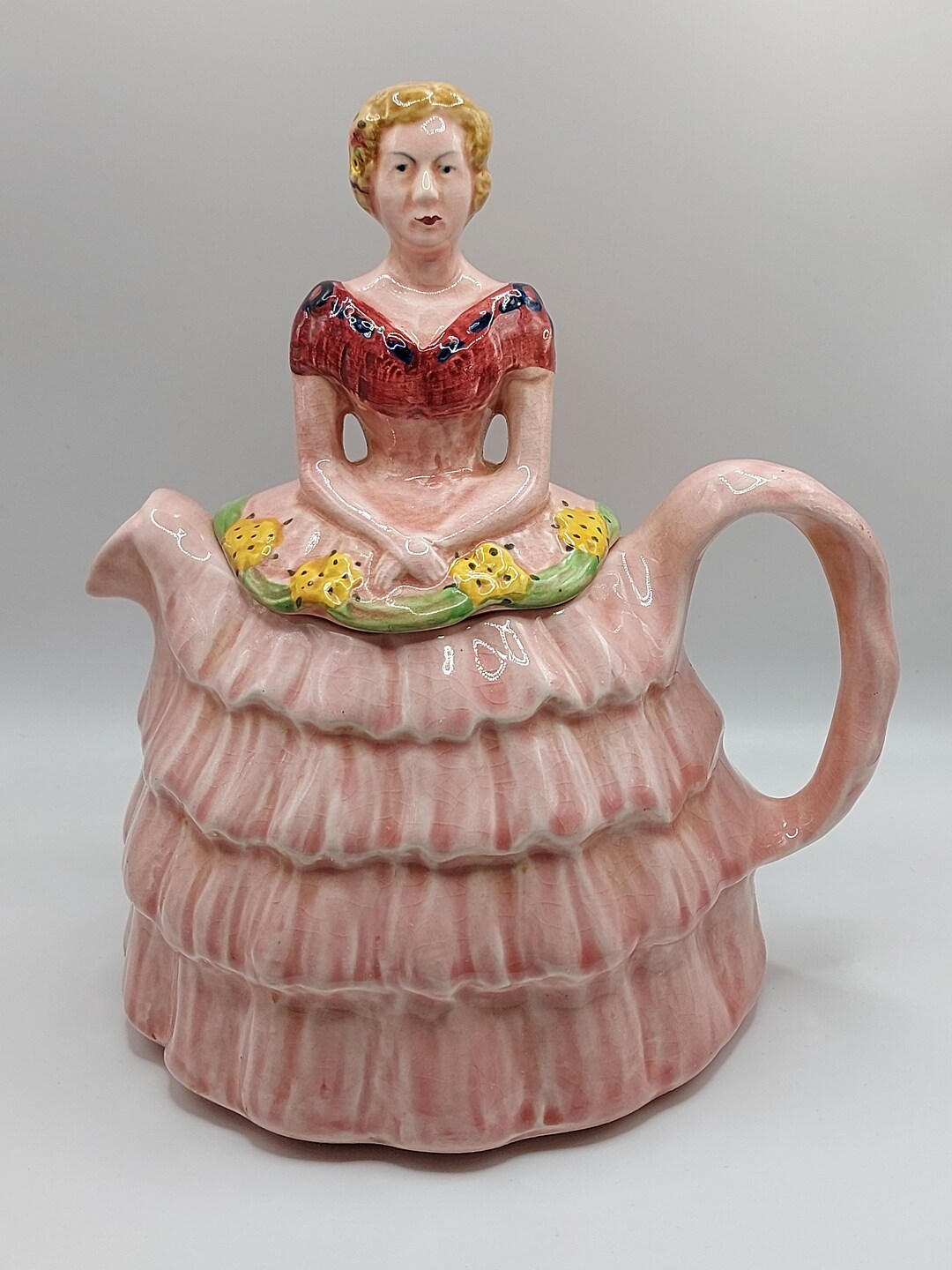 1960s HJ Wood Burslem Princess Charlotte Lady in Pink Crinoline Dress ...
