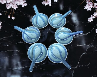 12 Antique Porcelain Chinese Soup Spoons Early 20th Century, Home ...