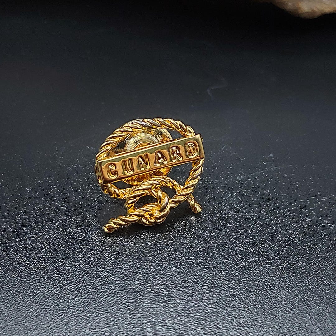 Vintage Cunard Gold Membership Pin Badge - Etsy
