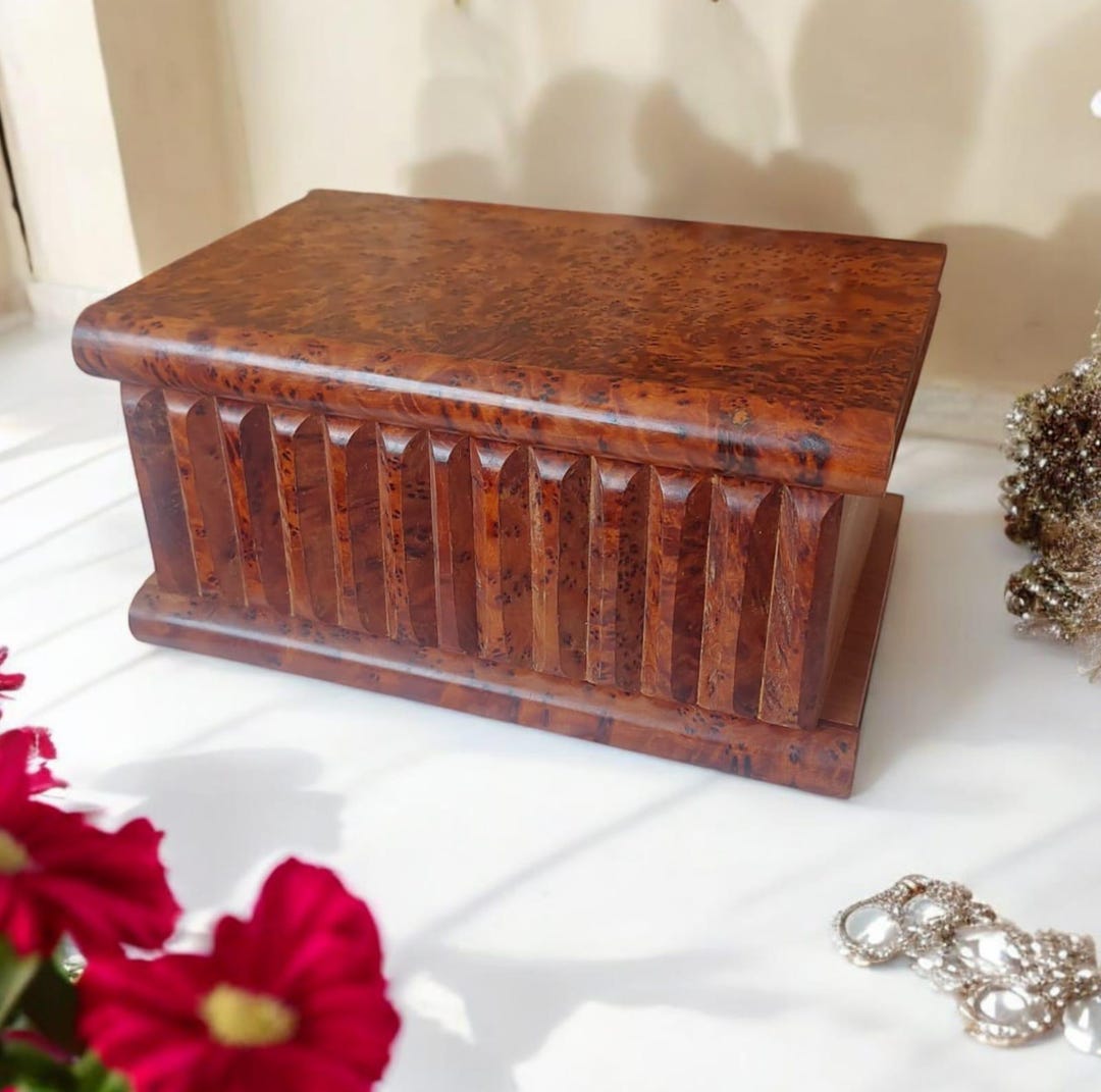 Vintage Moroccan Araar Wood Puzzle Box, Hidden Compartment - Etsy