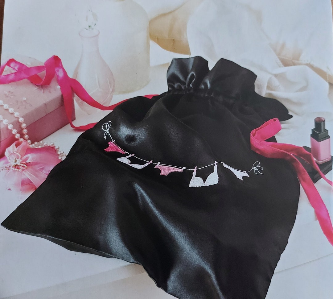 SATIN LINGERIE BAG, Laundry Travel Bag, Birthday Gift, Bride Accessory ...