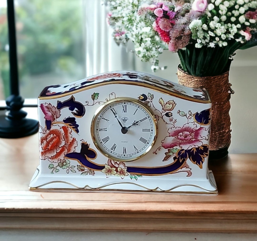 Masons Mandalay Mantle Clock English Ironstone Hand Painted - Etsy