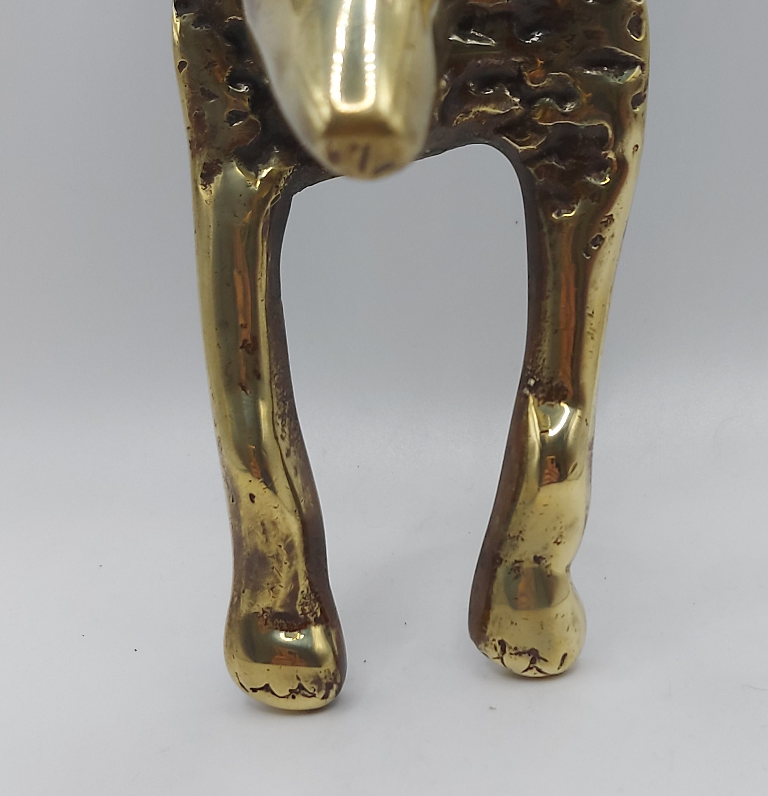 Large Brass Fox Door Knocker, Mid-century Vintage Solid Brass Knocker ...