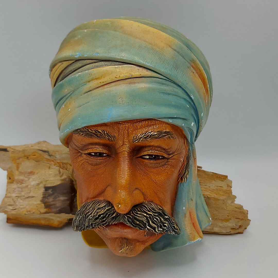 Vintage Bossons Chalkware Albanian Head Bust, Hand Painted England - Etsy