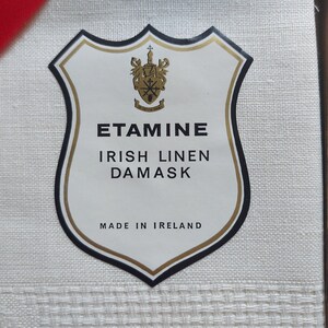 Vintage ETAMINE IRISH LINEN Table Cloth and 4 Napkins 1960s New in Box ...